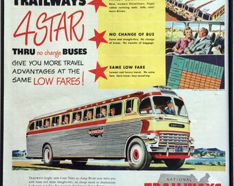 Trailways bus | Etsy