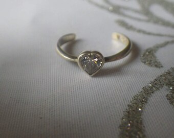 Heart toe ring | Etsy