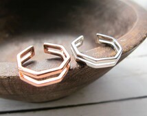 Unique hexagon ring related items | Etsy