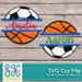 Split Baseball Softball Soccer Ball SVG JPG PNG Scrapbook Die
