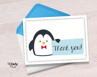 Penguin thank you | Etsy