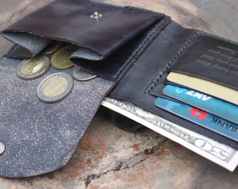 Mens Leather Wallet with Coin Pocket All Currency Friendly