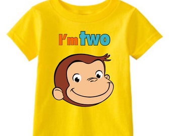 Curious george shirt | Etsy