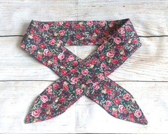 CUSTOM hairband RETRO braid HEADBAND 60s 70s Polkadot