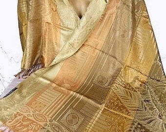 Gold pashmina | Etsy