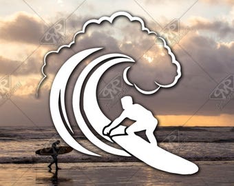 Surf decal | Etsy
