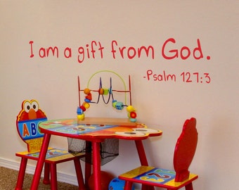 I Am A Gift Of God Nursery Wall Decal Baby Vinyl Wall Quotes