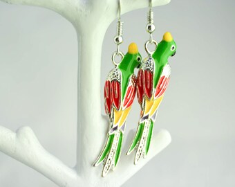 Parrot earrings | Etsy