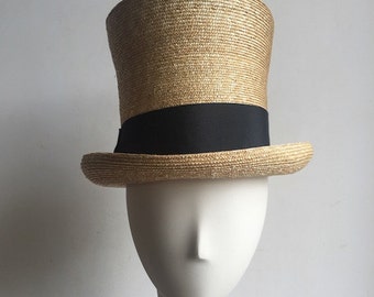 Straw top hat | Etsy