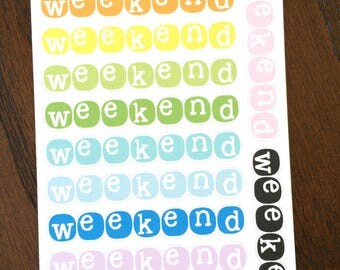Weekend stickers | Etsy