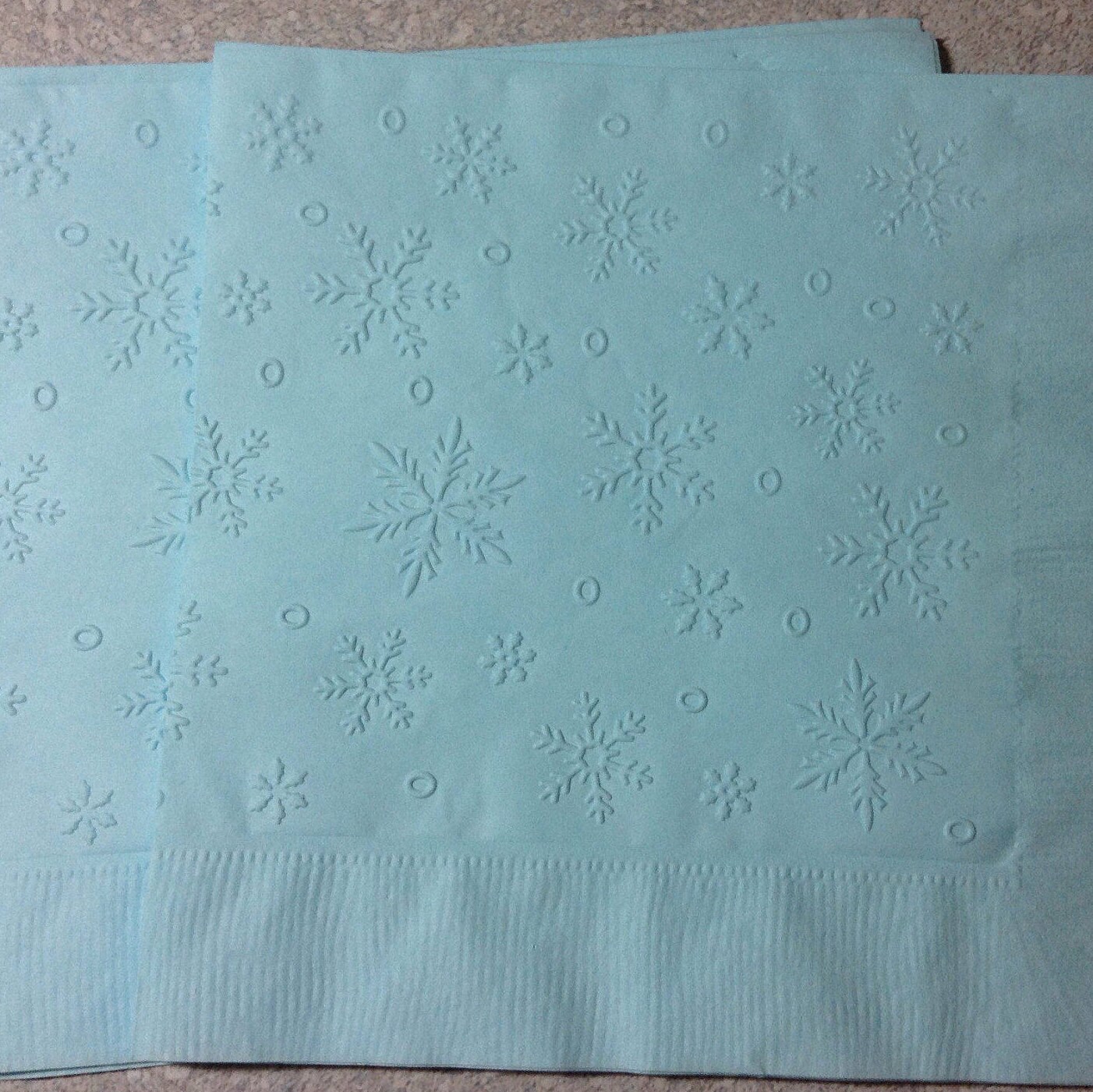 Snowflake Napkin Embossed Paper Napkin Christmas Winter