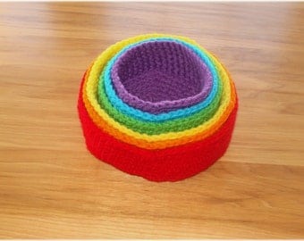 Crochet stacking toy | Etsy