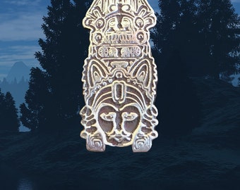 Wolf totem pole | Etsy