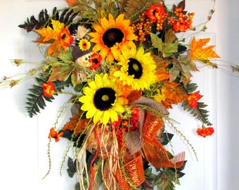 Sunflower swag | Etsy