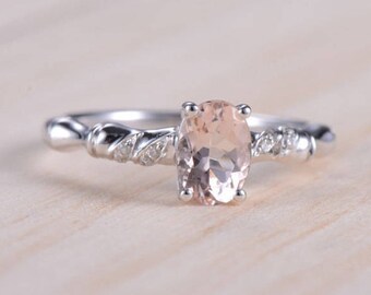 White gold morganite | Etsy
