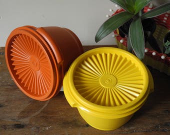 Yellow tupperware | Etsy