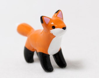Polymer clay fox | Etsy