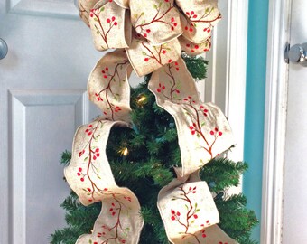 Burlap tree topper | Etsy