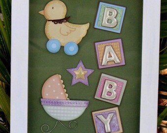 Baptism shadow box | Etsy