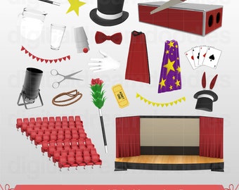 Magician clipart | Etsy