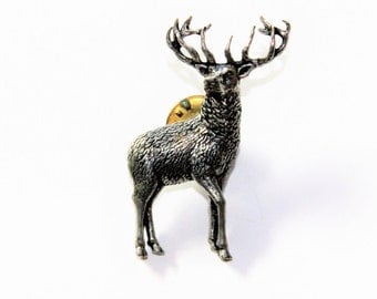 Stag brooch | Etsy
