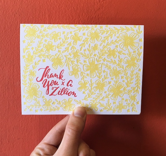 Thank You X a Zillion Greeting Card