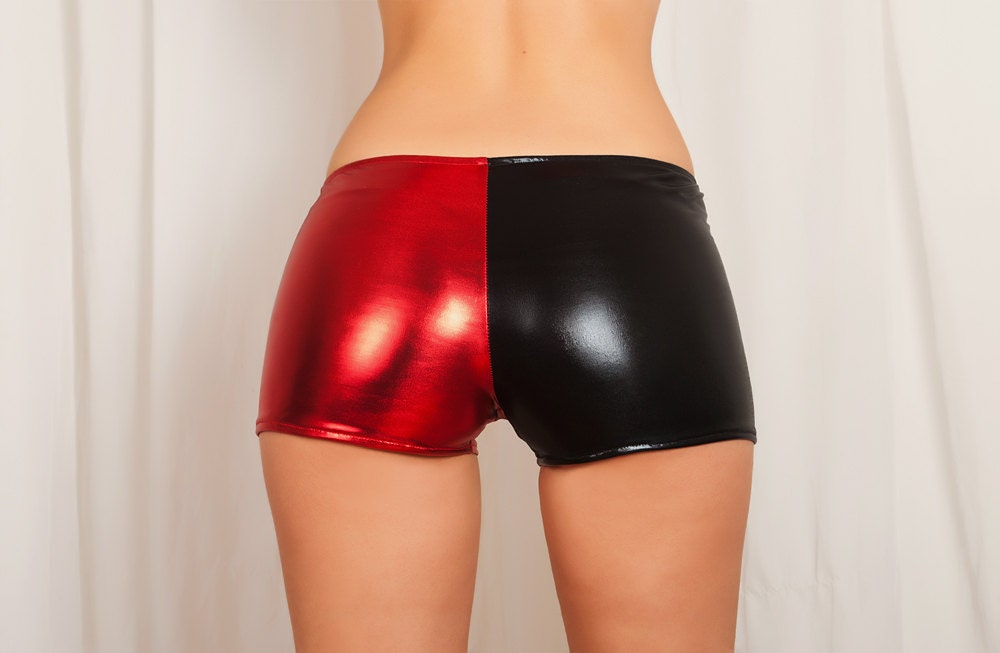Harley Quinn shorts. Black and red Shorts. Cosplay Costume.