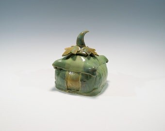Hand Built Textured Pottery Box With Lid Ceramic Sculpture