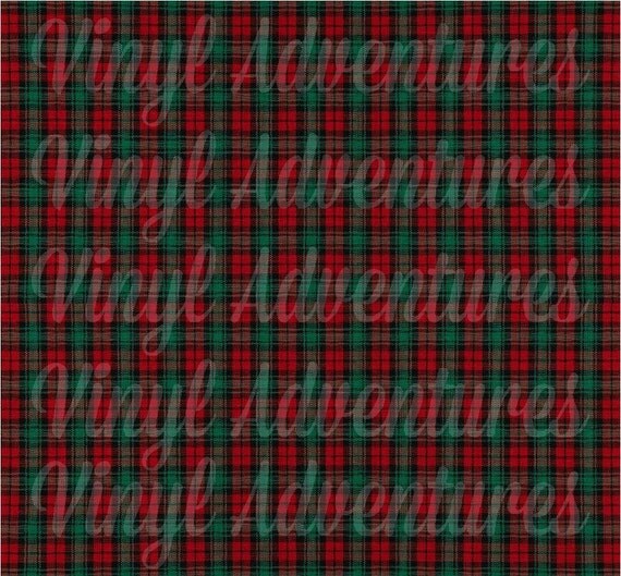 Plaid Heat Transfer Vinyl Plaid Pattern HTV Red Green Plaid
