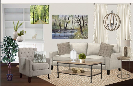 e-Design Custom Interior Design Living Room