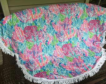 Round beach towel | Etsy