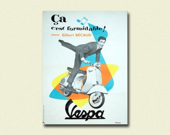 Vespa poster | Etsy