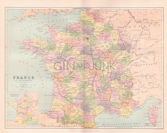 Map Of France From 1500s French Paris Ancient Old World