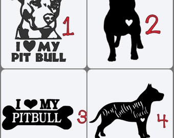 Pit bull decal | Etsy