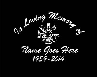 In Loving Memory Car Window Decal With Angel Wings Car