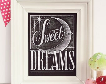 SWEET DREAMS Sweet Dreams Sign Nursery Signs Baby Signs 32