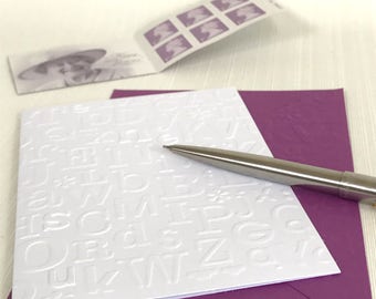 Embossed alphabet | Etsy