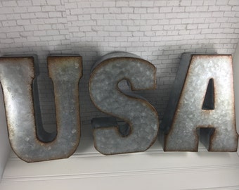 Small metal letters | Etsy