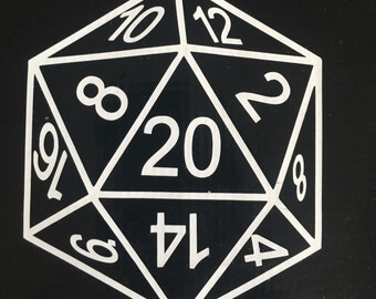 D20 decal | Etsy
