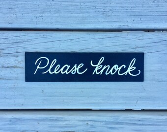 Please knock sign | Etsy