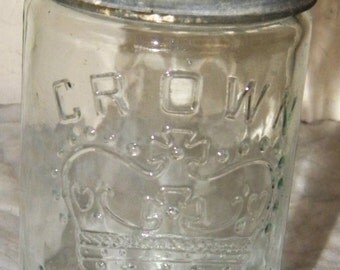 Unique crown mason jar related items | Etsy