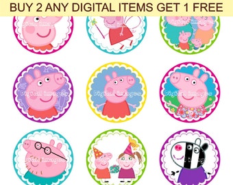 Peppa pig stickers | Etsy