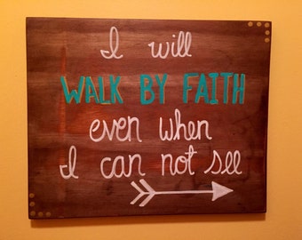 I will walk by faith | Etsy