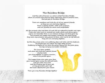 Rainbow bridge poem | Etsy