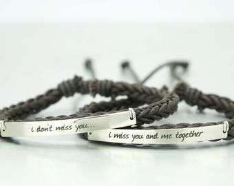 I miss you bracelet | Etsy