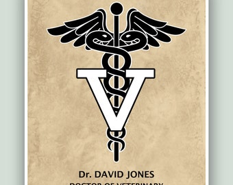 Veterinary caduceus | Etsy