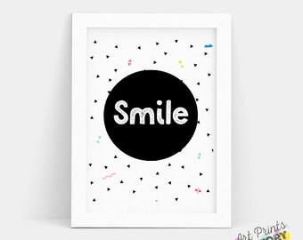 Smile print | Etsy