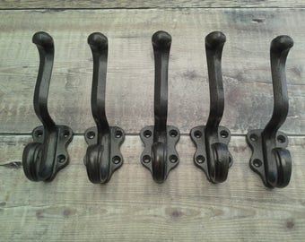 Cast iron coat hooks | Etsy