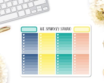 Customized Ombre Heart Calendar Page DIGITAL ONLY 1st