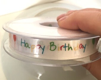 Happy birthday ribbon | Etsy